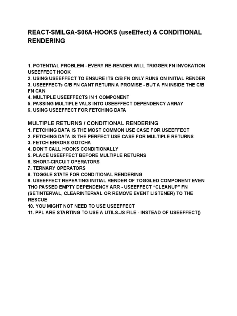 React Hooks Useeffect And Adv Pdf Computing Computer Programming 4304