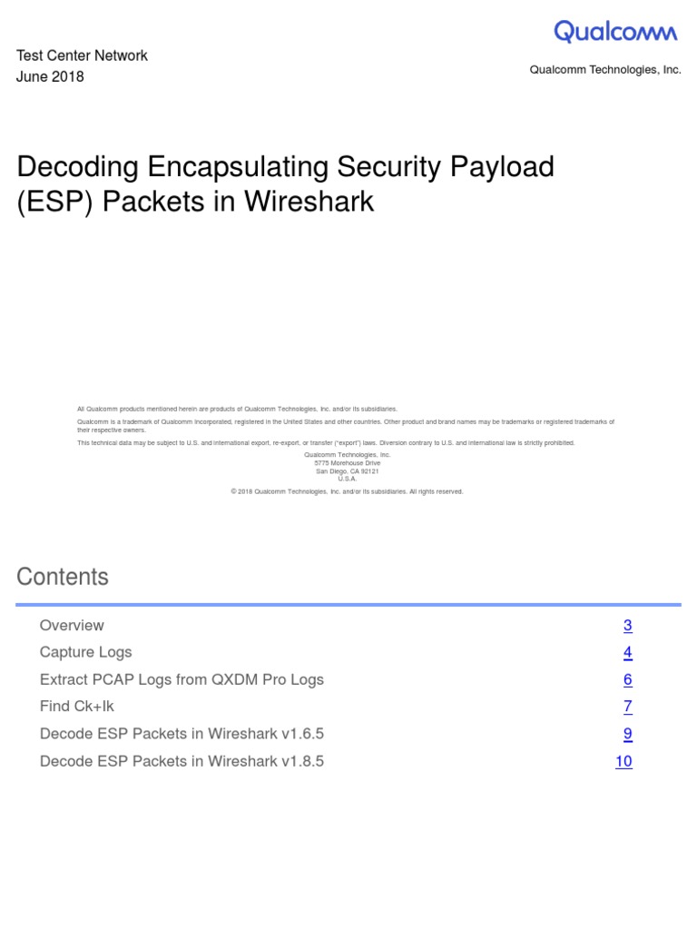 TCN Tutorial Decoding ESP Packets in Wireshark | PDF | Internet ...