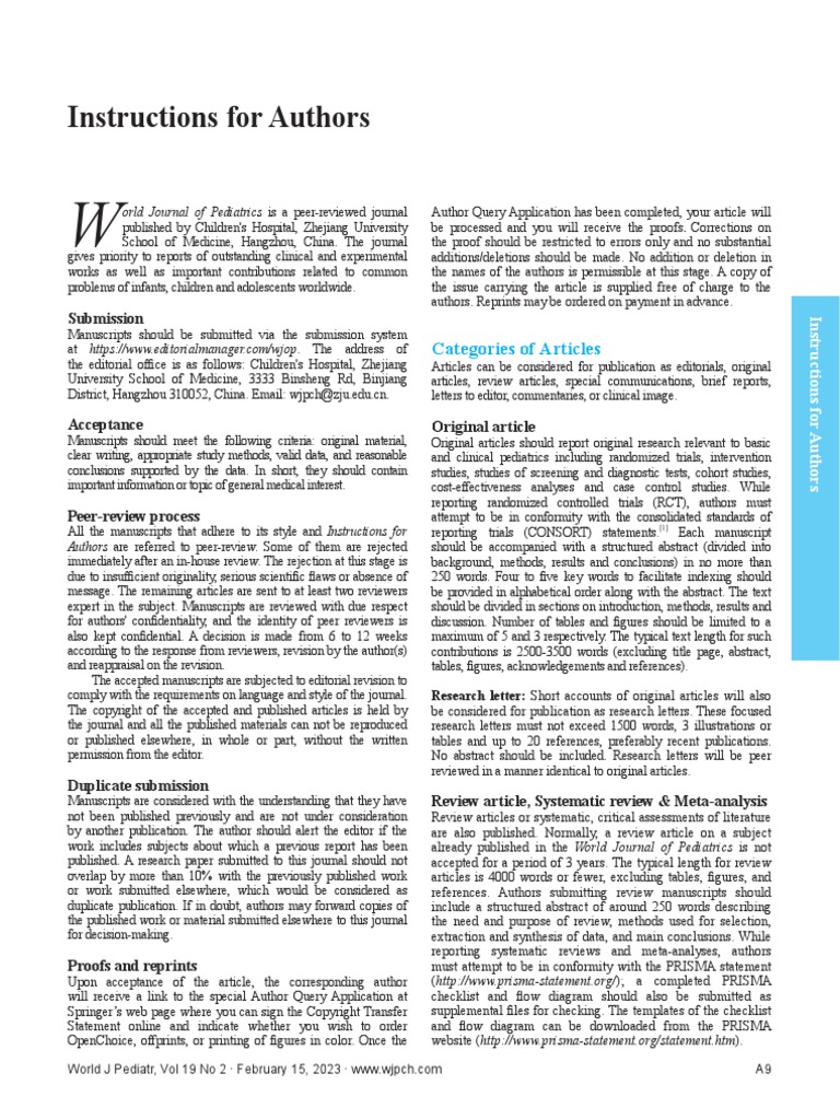 Instructions For Authors | PDF | Open Access | Litre