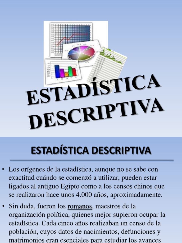 Estadistica Descriptiva | PDF | Estadísticas | Estadísticas descriptivas