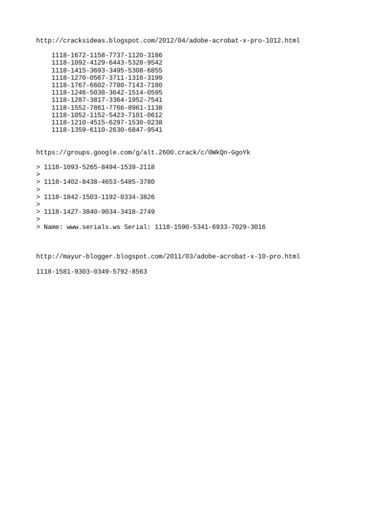 Acrobat Serials | PDF