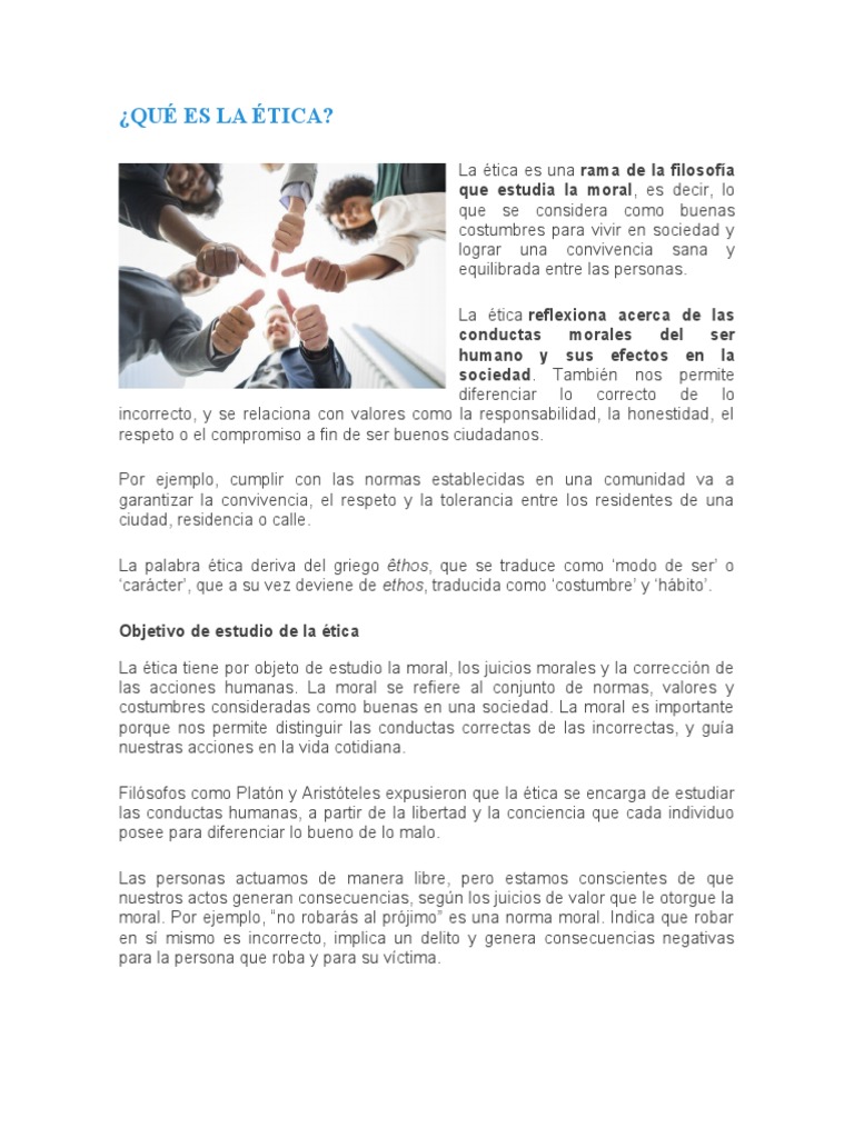 Qué Es La Ética | PDF | Moralidad