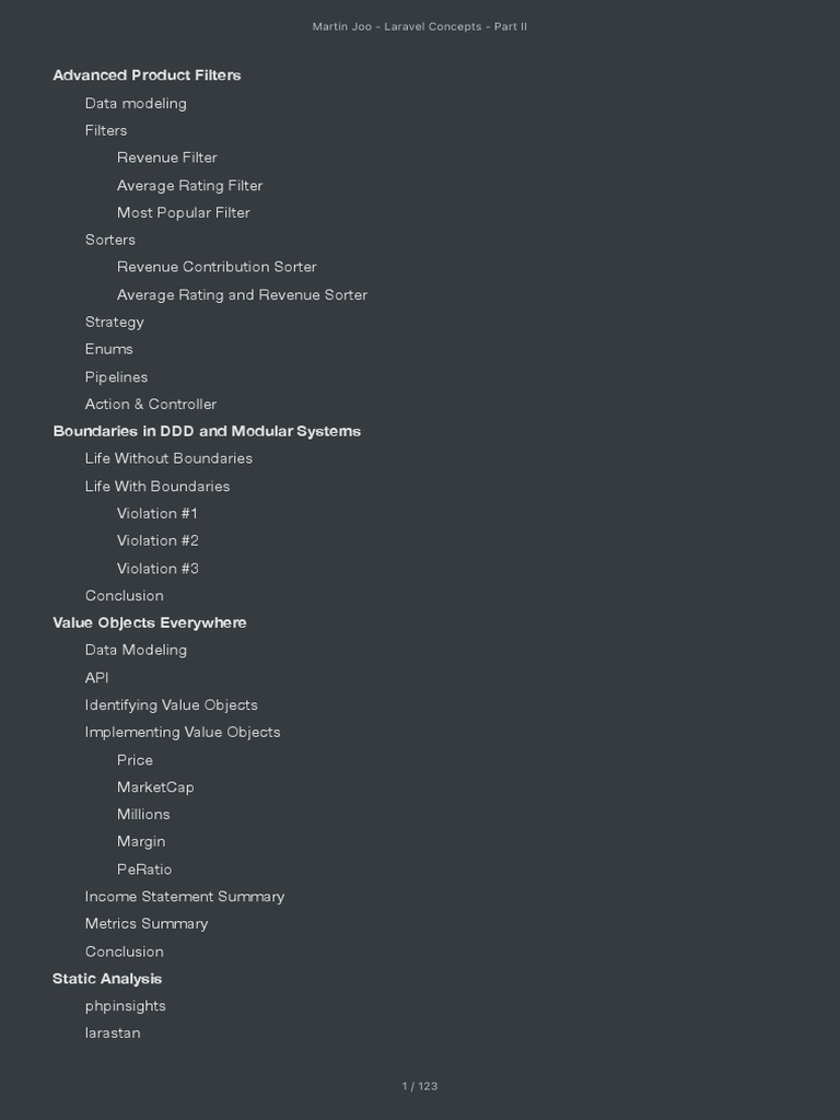 Laravel Concepts 2023 Part 2 Martin Joo Pdf Class Computer Programming Databases 
