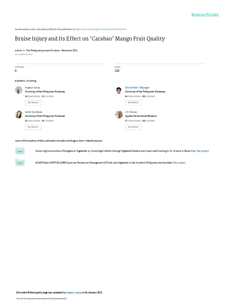 Bruise Injury | PDF | Mango