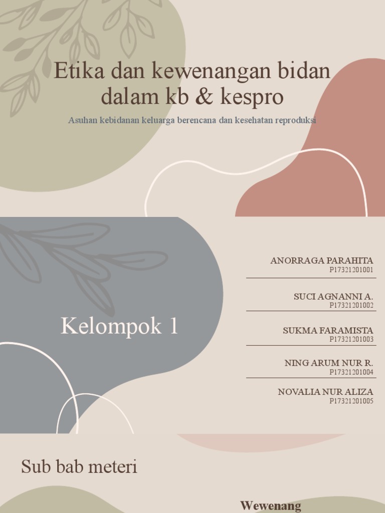 Kel 1 Etika Dan Wewenang Bidan Dalam KB Dan Kespro | PDF