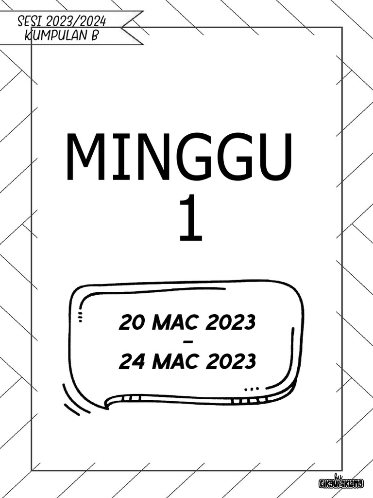 Divider Minggu Black N White | PDF