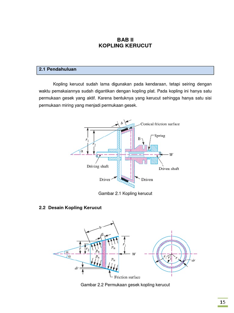 BAB 2 Kopling Kerucut | PDF
