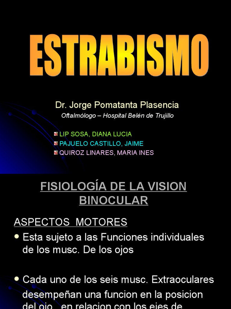 Estrabismo | PDF | Percepción visual | Ojo