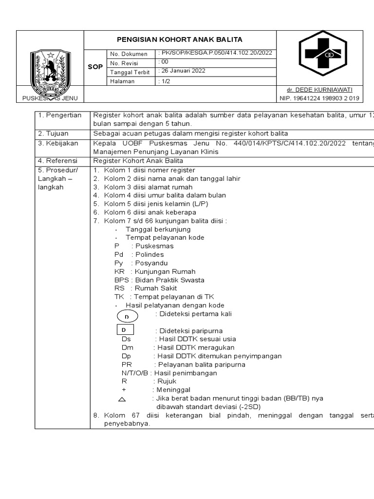50.pengisian Kohort Anak Balita | PDF
