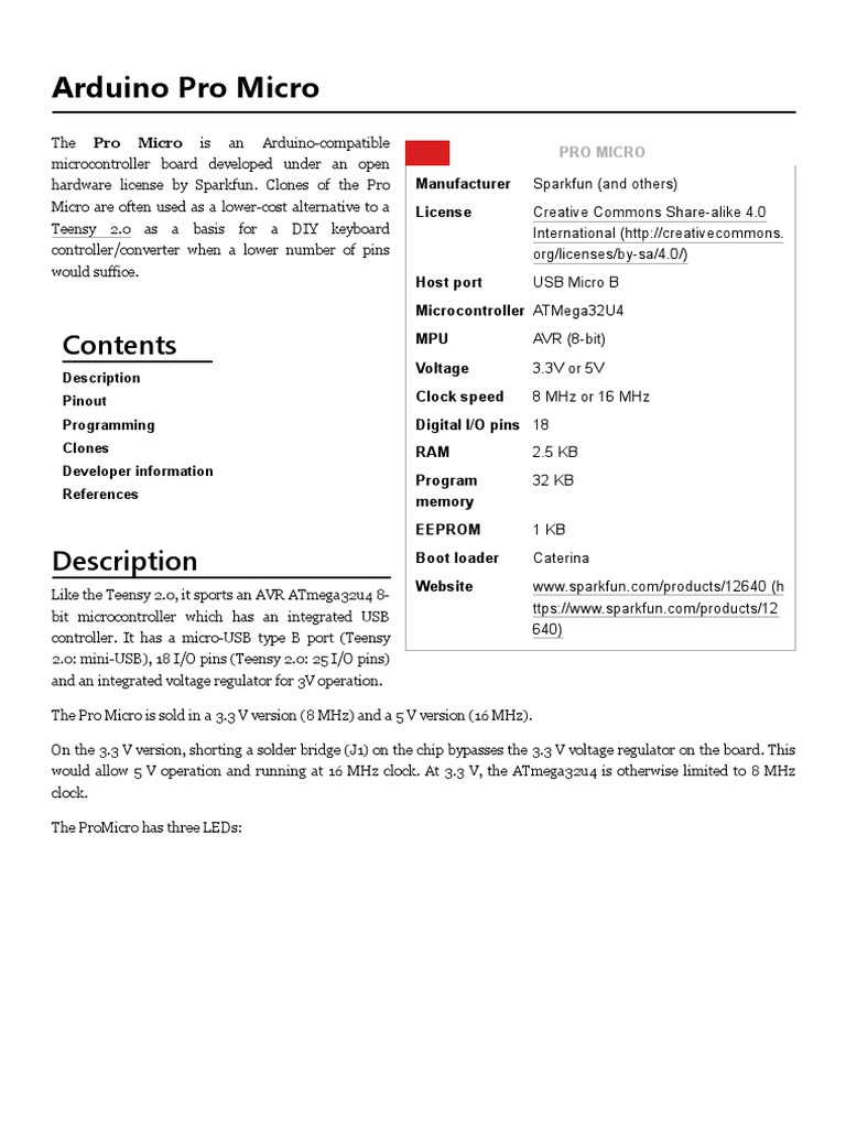 Arduino Pro Micro Deskthority Wiki Pdf Central Processing Unit