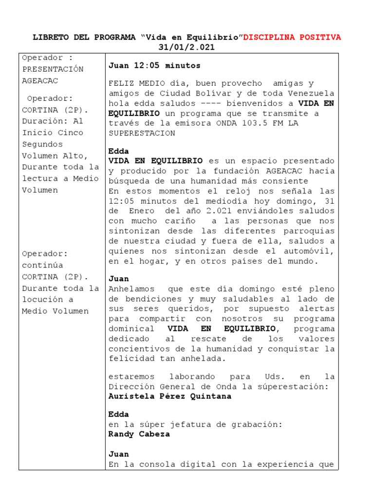 24 LIBRETO DEL PROGRAMA VIDA EN EQUILIBRIO-Disciplina Positiva | PDF ...
