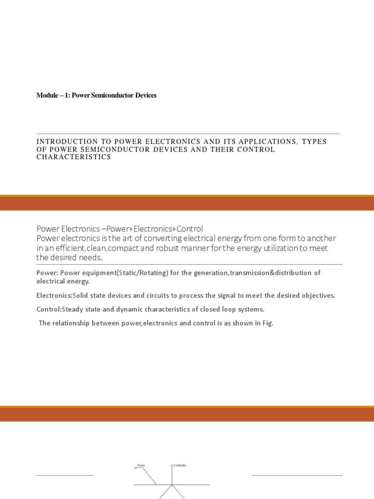 Module - 1: Power Semiconductor Devices | PDF