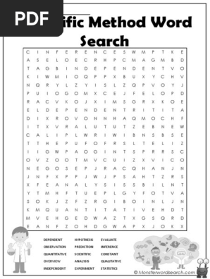 Scientific Method Word Search Vocabulary: Scientific Thinking