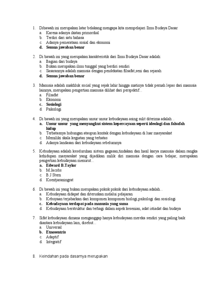 Pemahaman Ilmu Budaya Dasar | PDF | Ilmu Sosial | Sains & Matematika