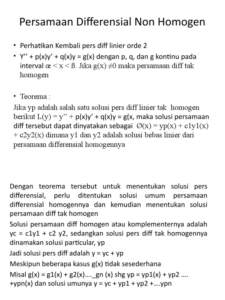 3 Pers Diff 2 Non Homogen | PDF