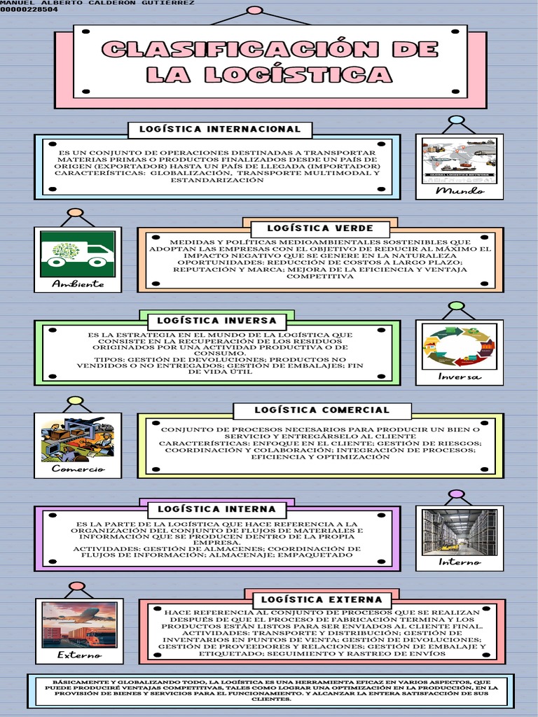 Infografía. Clasificación De La Logística | PDF | Logística | Economias