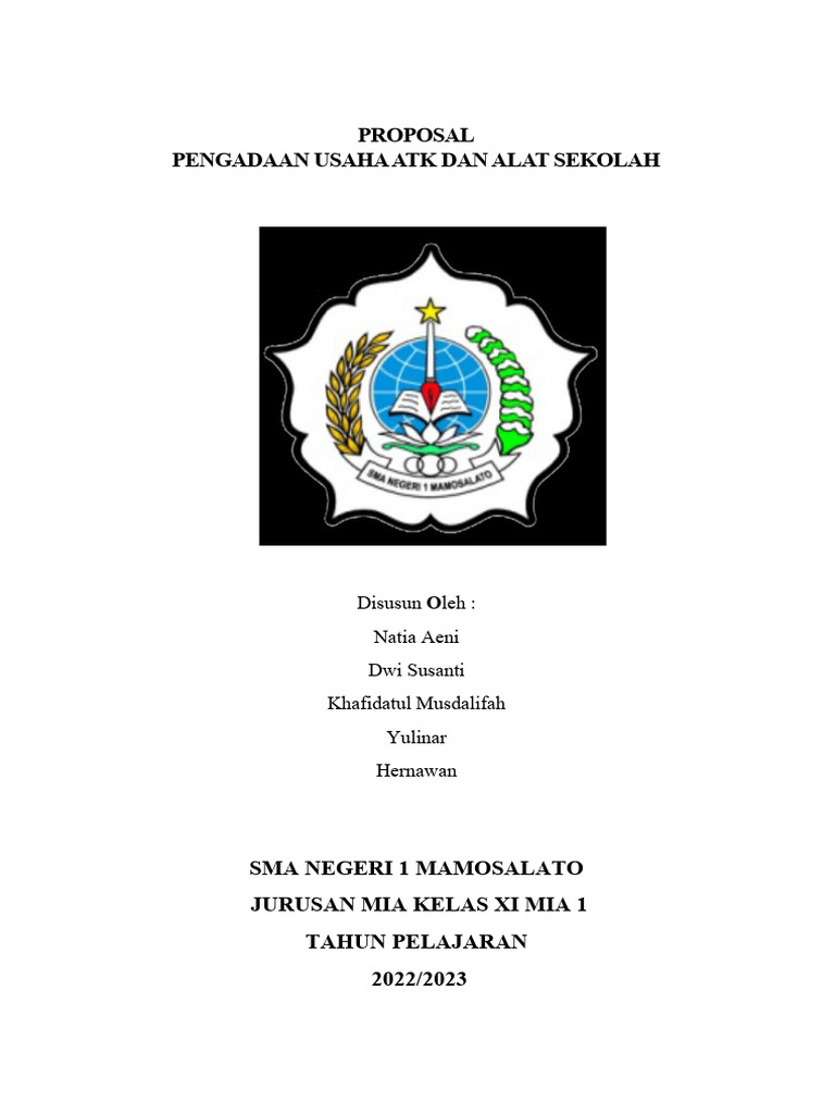 Proposal Pengadaan Usaha ATK Dan Alat Sekolah | PDF