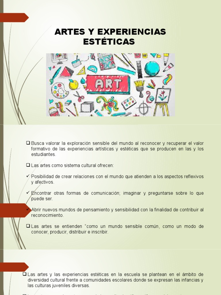 Artes Y Experiencia Estetica Pdf Pensamiento Conocimiento