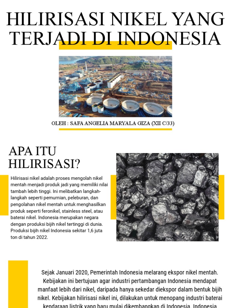 Hilirisasi Nikel Yang Terjadi Di Indonesia | PDF