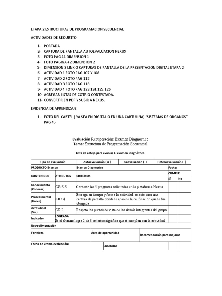 Etapa 2 Estructuras de Programacion Secuencial | PDF | Evaluación | Informática