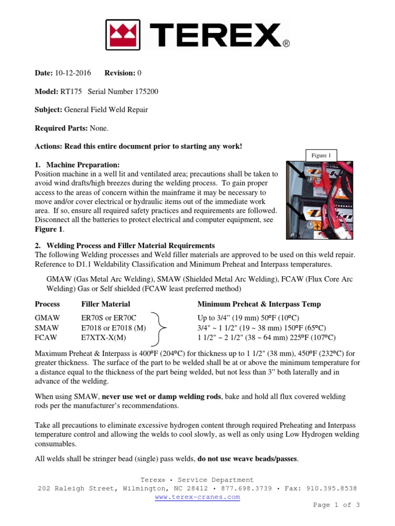 General Field Weld Repair RT175 SN 175200 | PDF