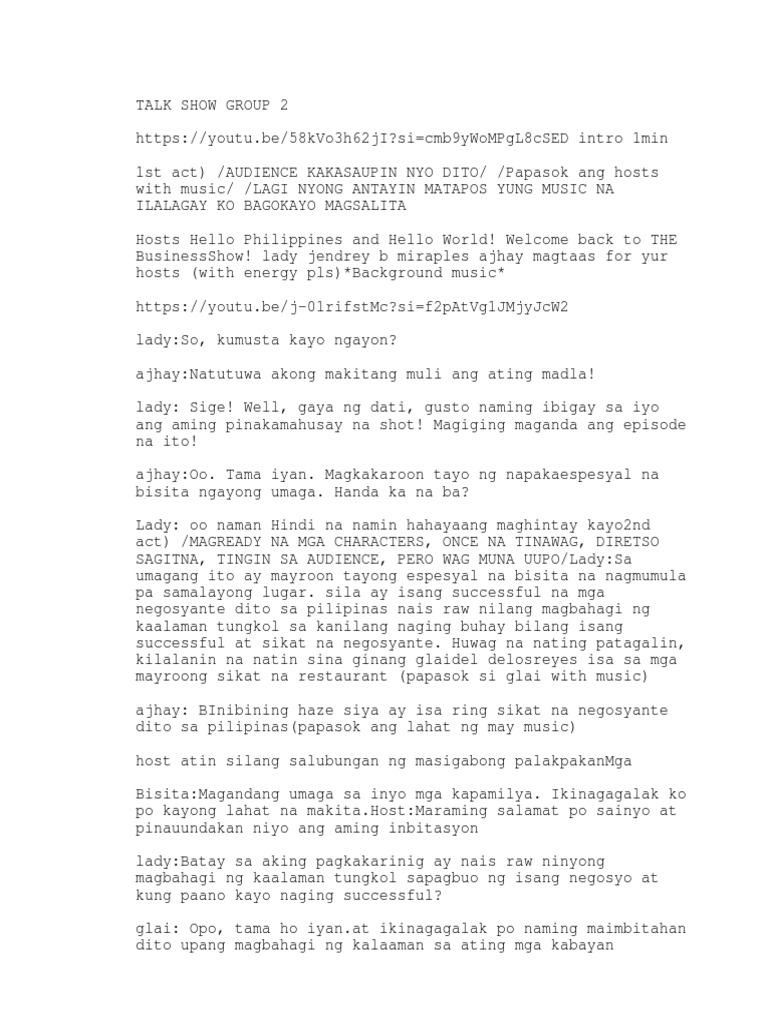 Script My Project | PDF