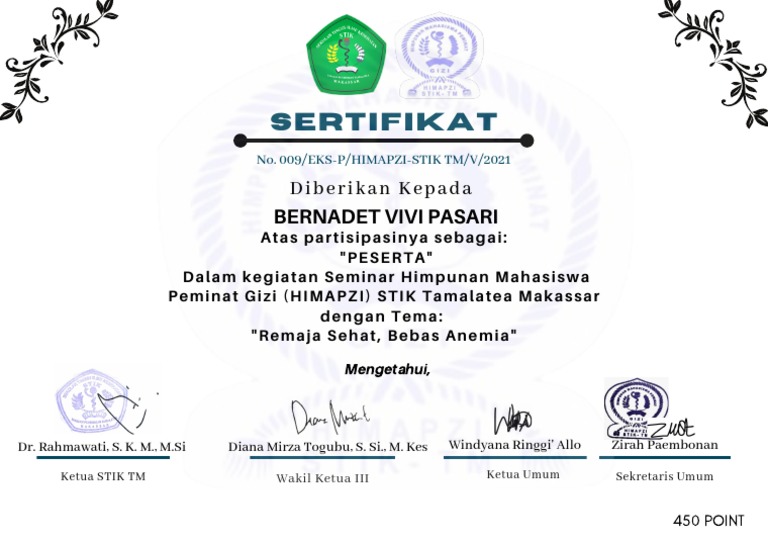 Sertifikat Vivi | PDF