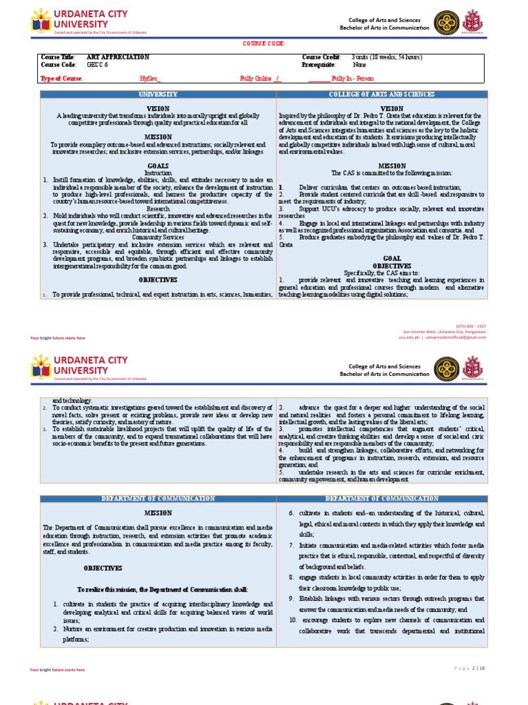 Art-Appreciation Obtl 2023 | PDF