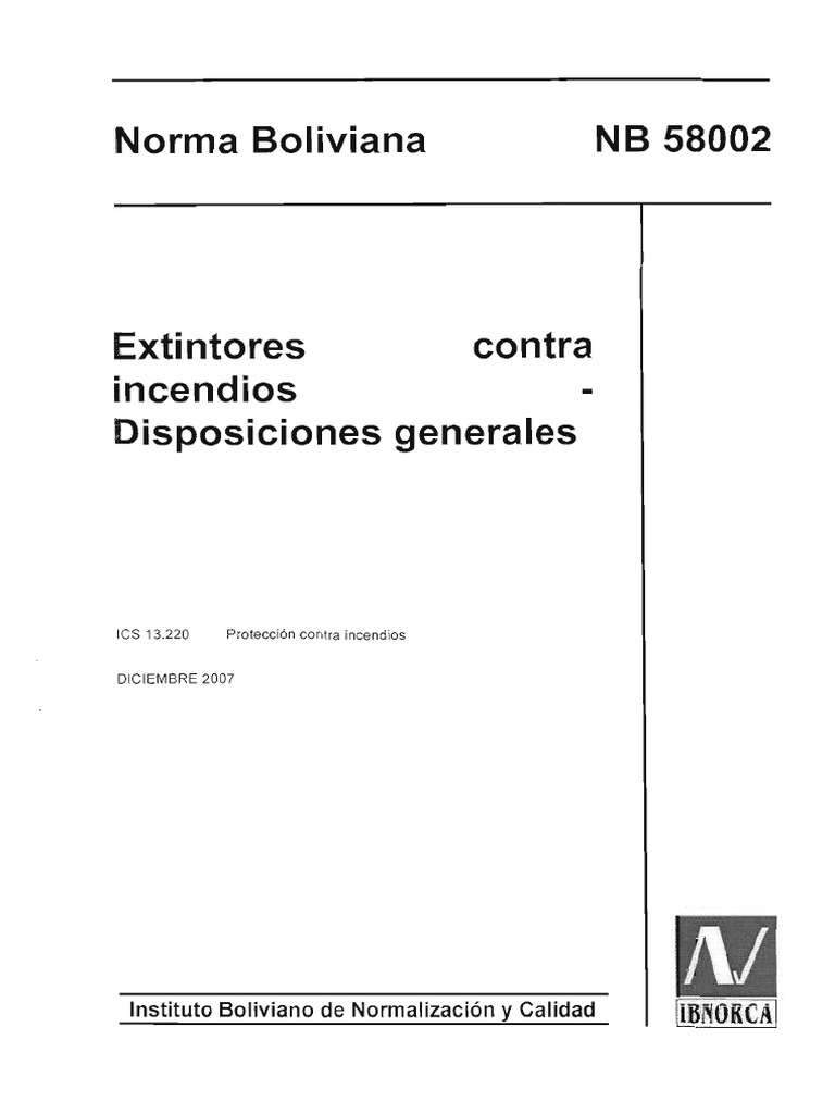 NB 58002 Extintores | PDF