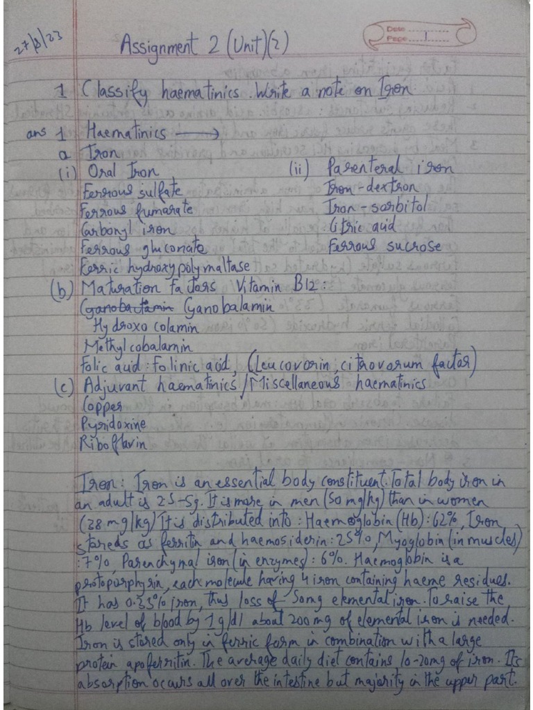 Pharmacology Assignment 2 Unit 2 | PDF