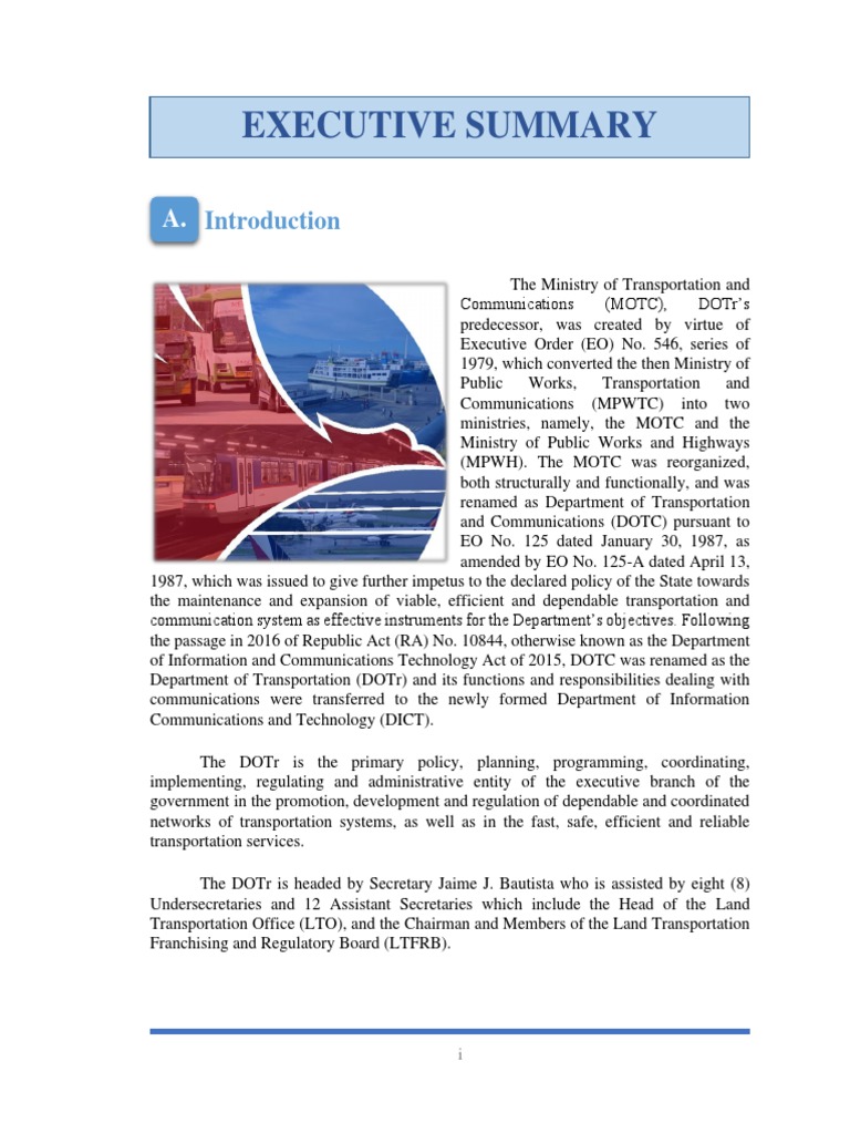 Department-of-Transportation-Executive-Summary-2022 (1) | PDF | Audit ...