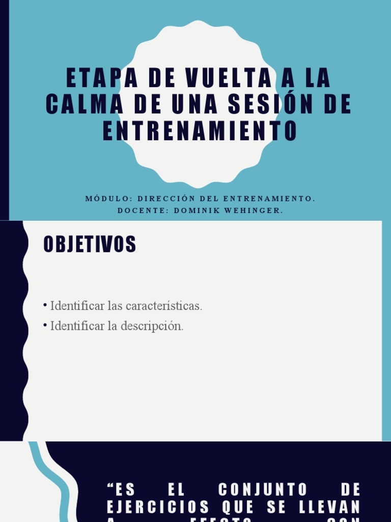 Etapa de Vuelta A La Calma | PDF