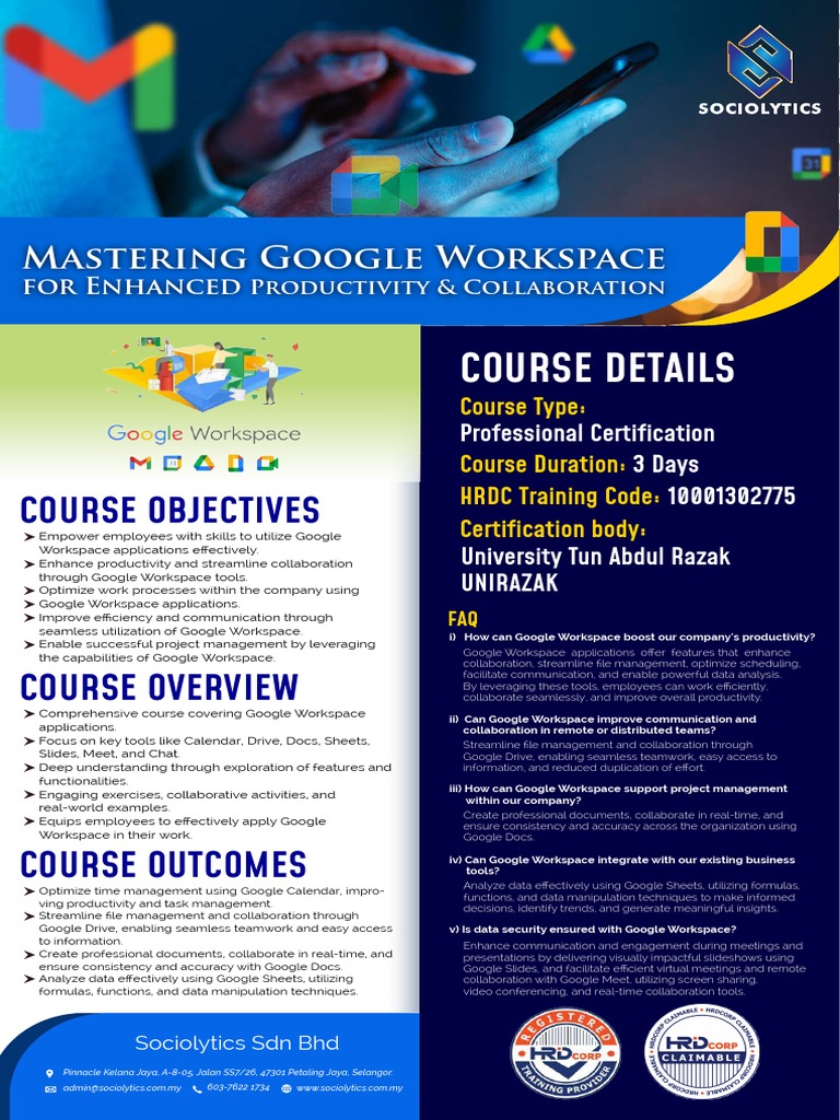 Mastering Google Workspace For Enhanced Productivity and Collaboration ...