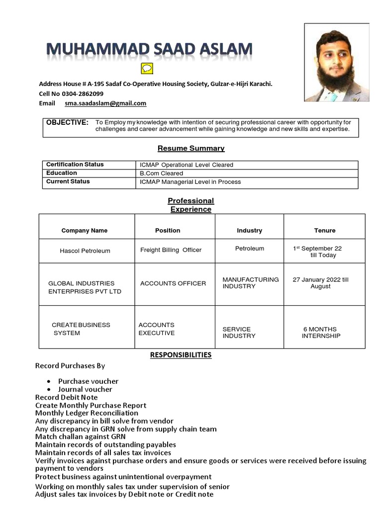 Saad Aslam CV | PDF