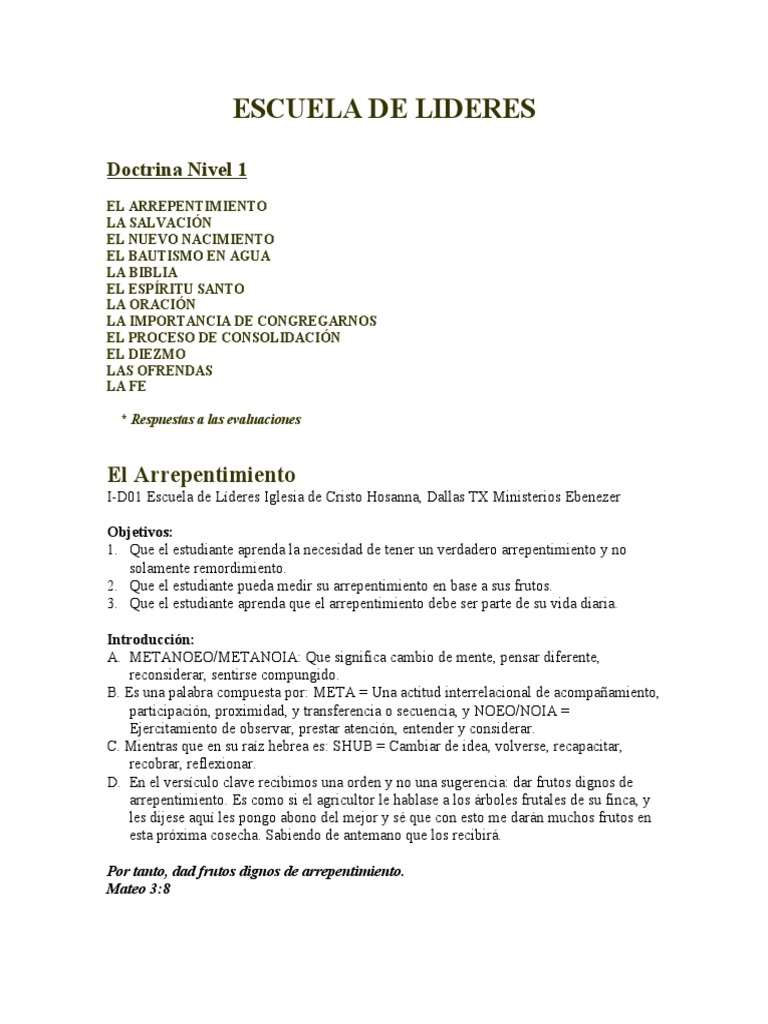 Escuela de Lideres | PDF