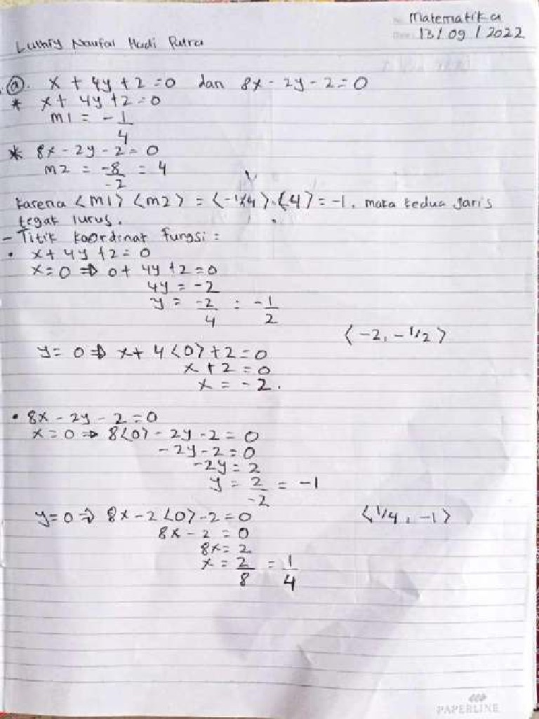 Tugas Matematika - Luthfy Naufal Hadi Putra | PDF