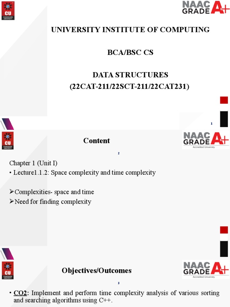 Lecture 1.1.2. Time and Space Complexity | PDF