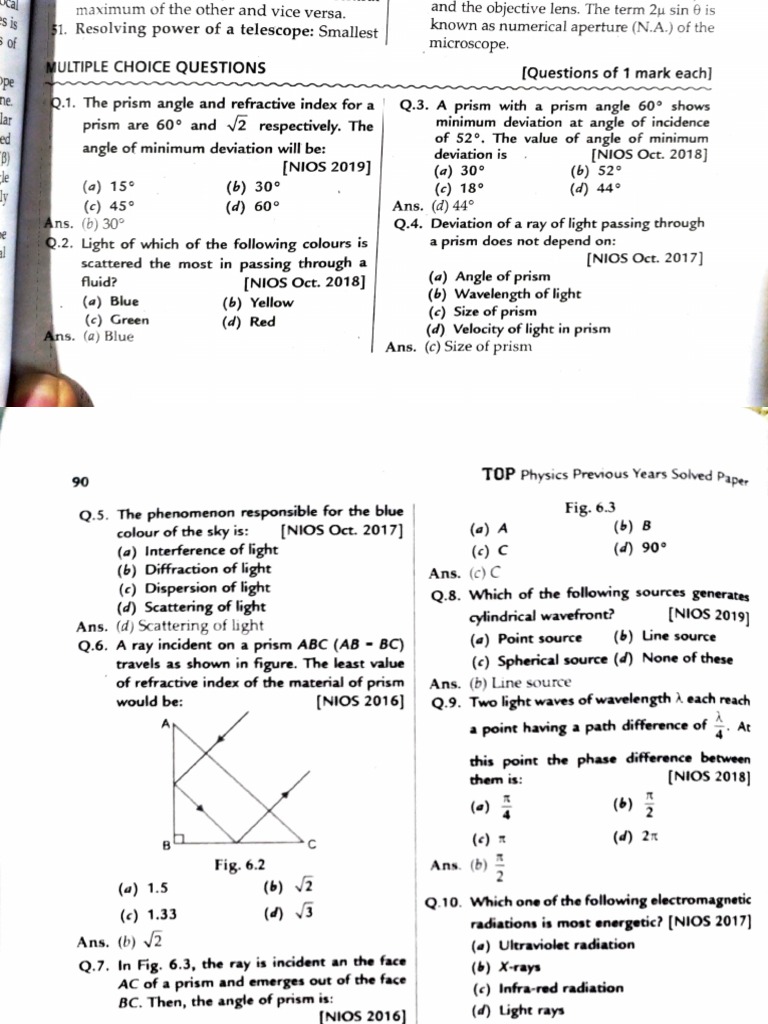 Chapter 6 Physics | PDF | Diffraction | Refractive Index
