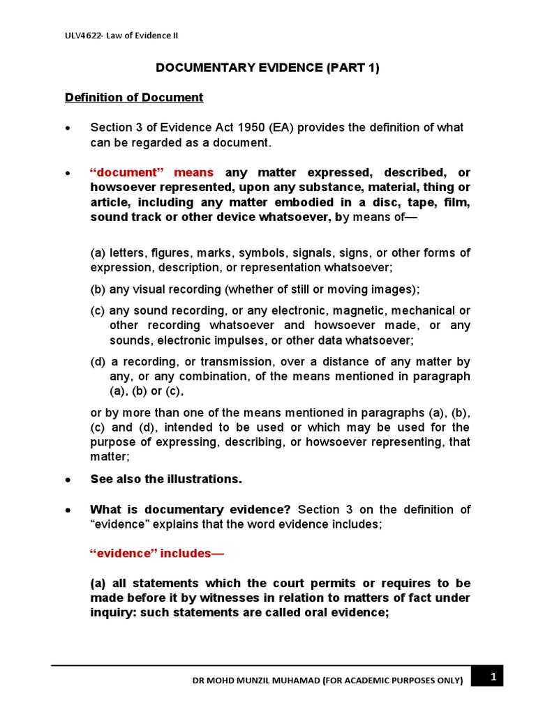 Documentary Evidence (Part 1) | PDF | Social Science