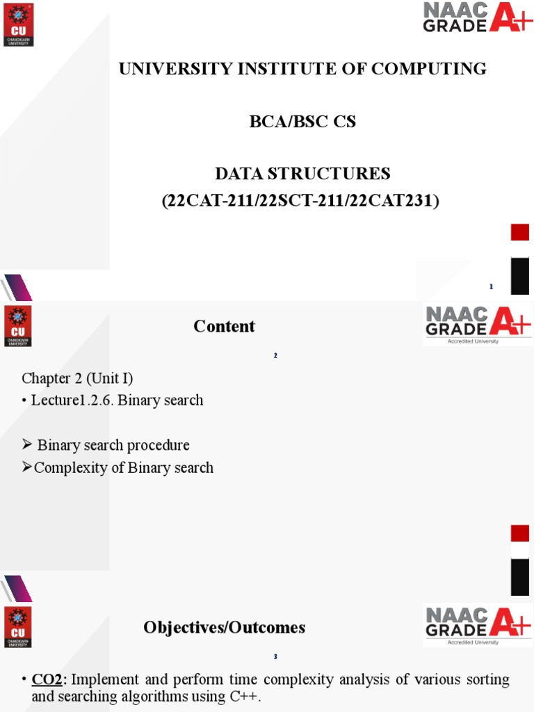 Lecture 1.2.6. Binary Search | PDF