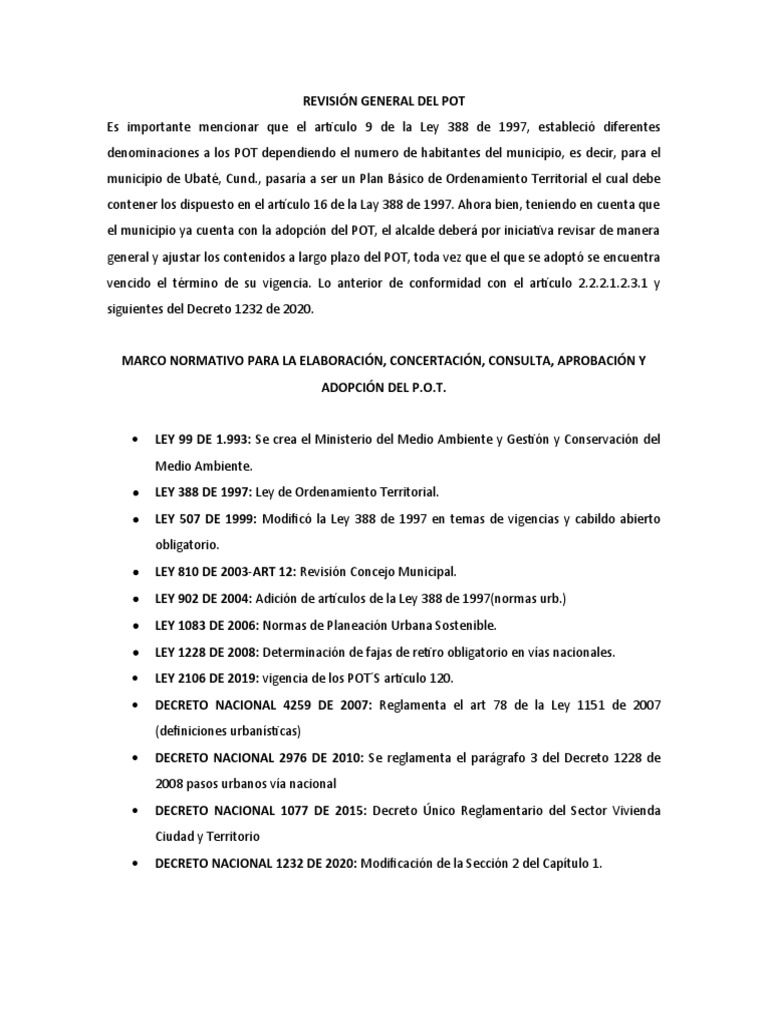 Marco Normativo General Pot | PDF | Local Government