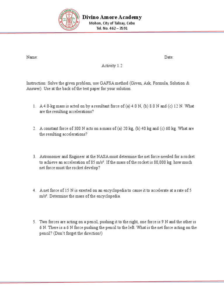 Grade 8 Activity 1.1 | PDF