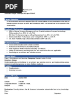 FAANG Resume Template for Freshers | PDF