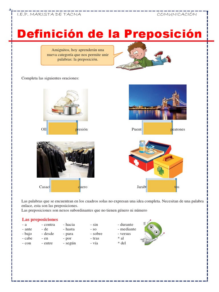 Definicion de La Preposicion | PDF