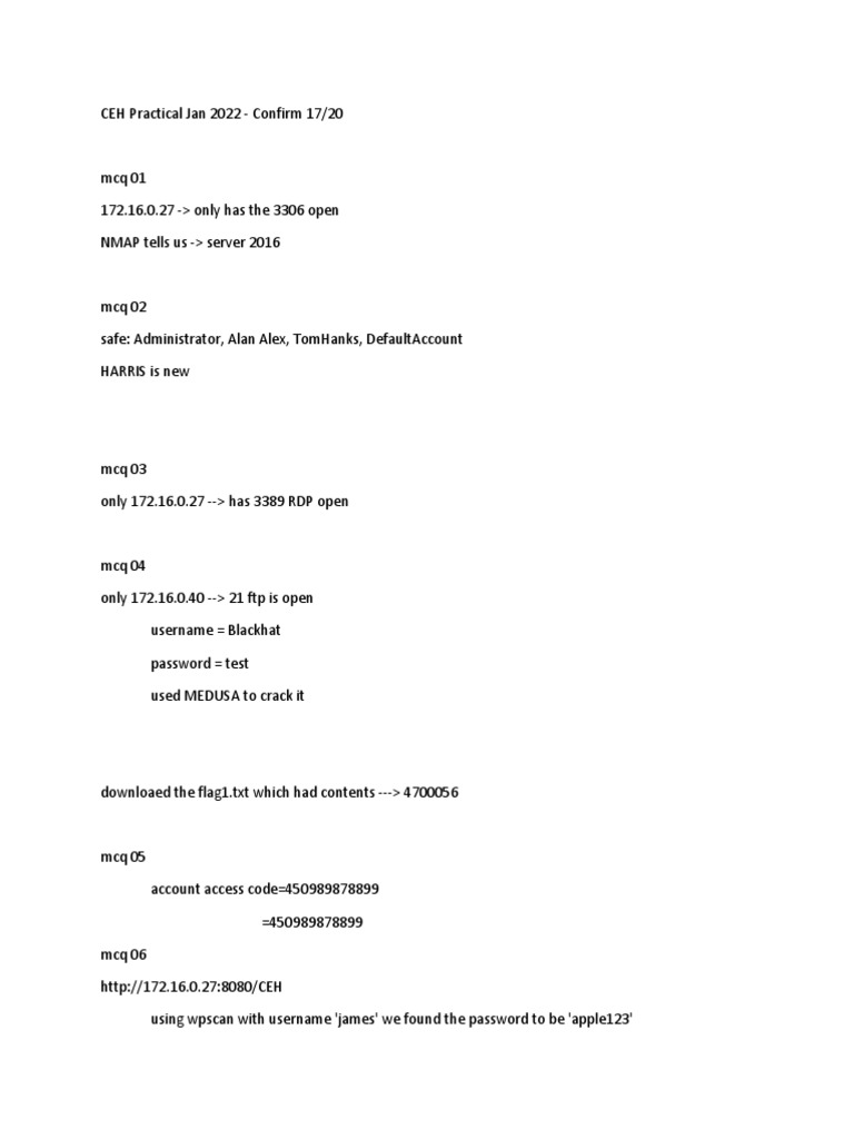 CEH Practical Jan 2022 | PDF