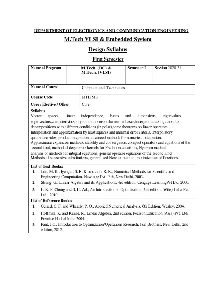 M Tech Vlsi Syllabus Pdf Wavelet Cmos