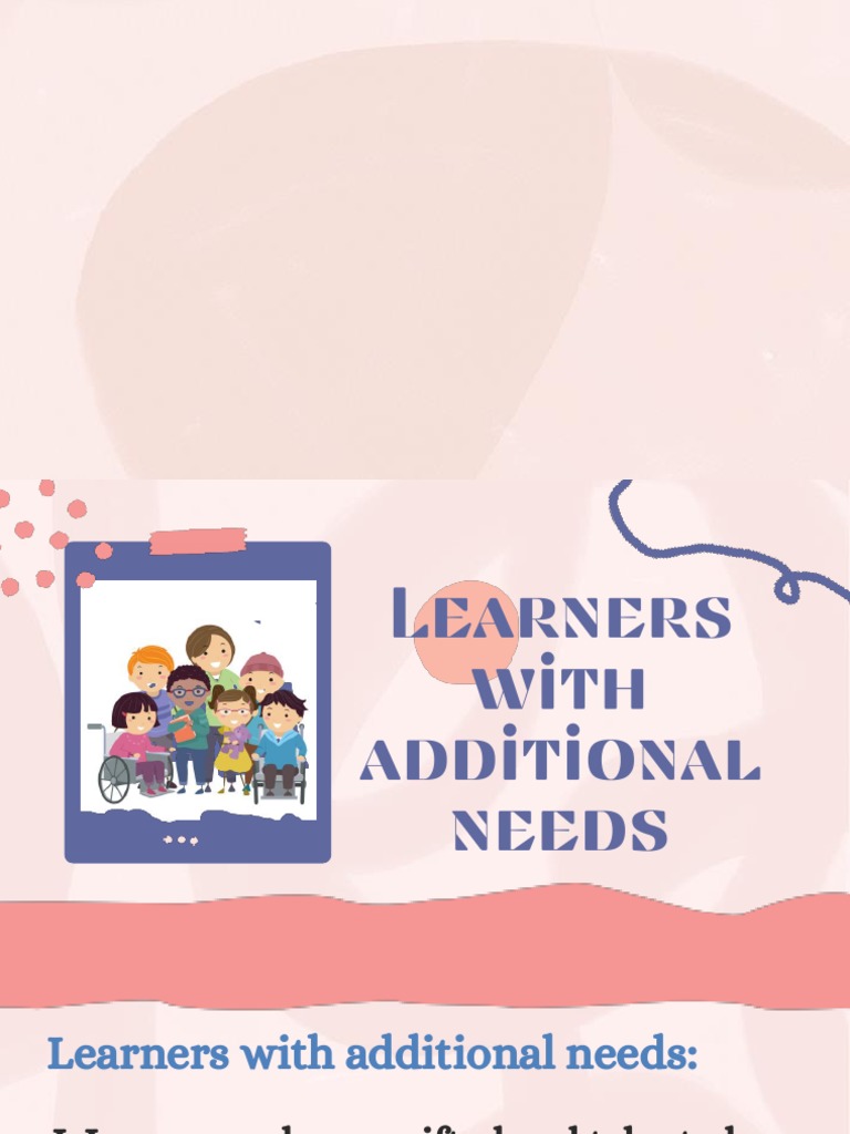 Ftc4 Chapter 6 Learners With Additional Needs | PDF