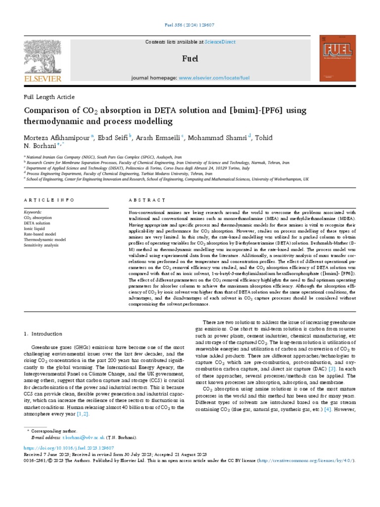 CO2 Capturing in Packed Bed Column | PDF | Solubility | Greenhouse Gas