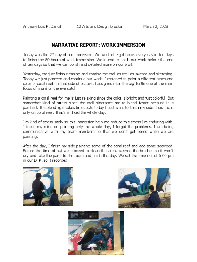 Narrative Report Day 2 | PDF