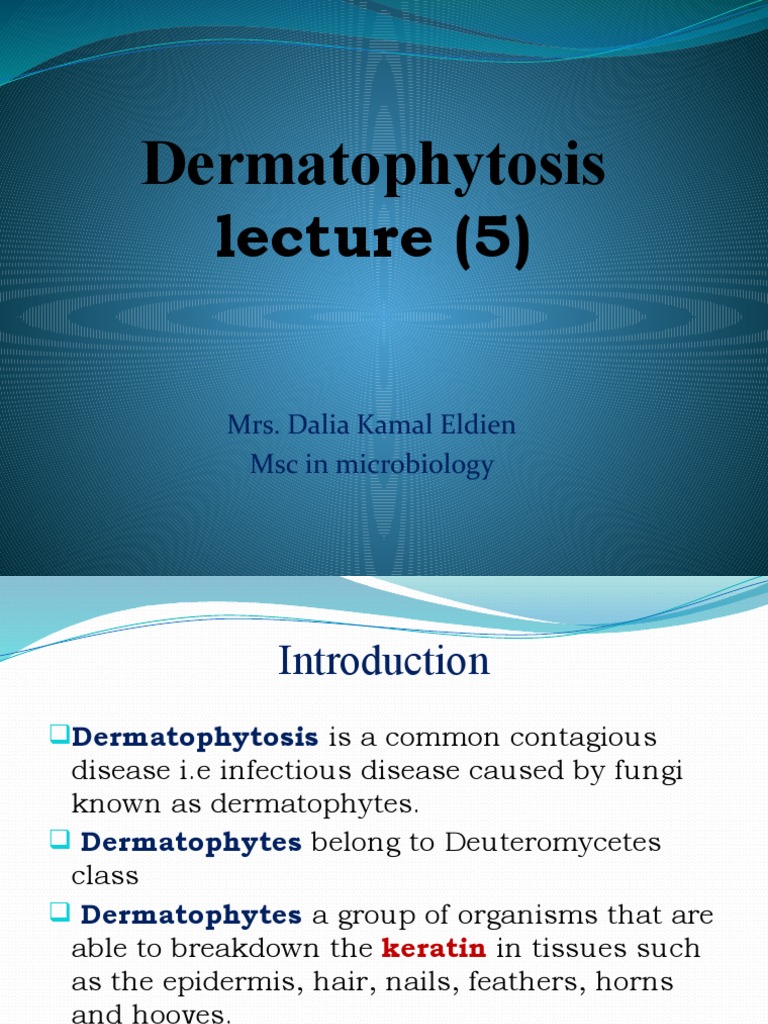 Dermatophytosis: Lecture | PDF | Mycology | Medical Specialties